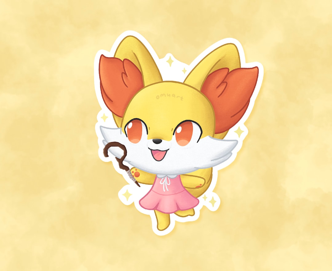 Cute Fennekin Animal Crossing Pokemon Sticker Matte, Vinyl - Etsy