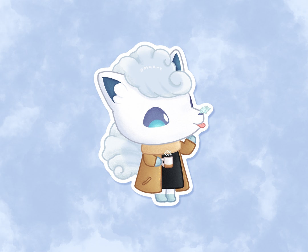 Alolan Vulpix Acxpkmn Sticker - Matte, Vinyl - Etsy