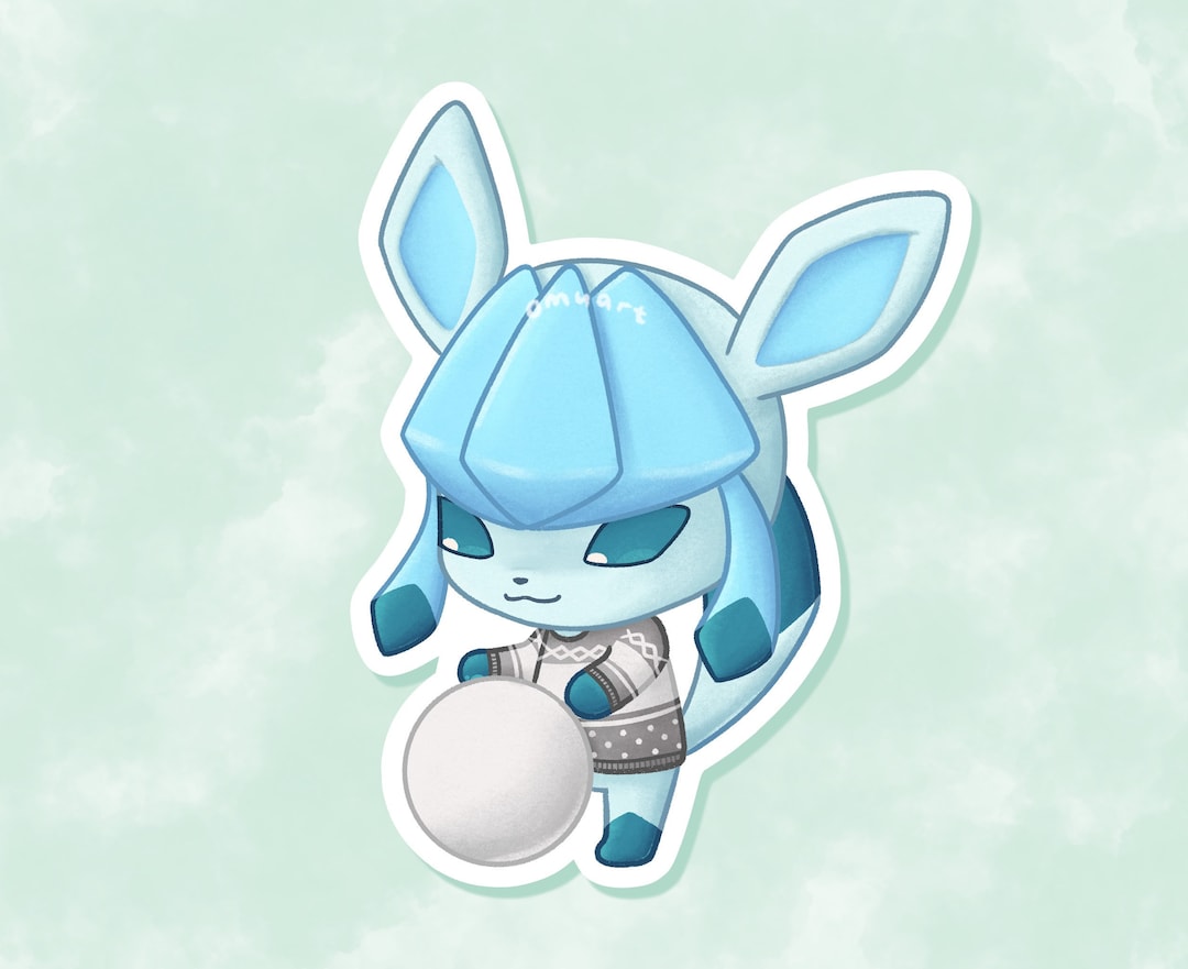Glaceon Acxpkmn Sticker - Matte, Vinyl - Etsy