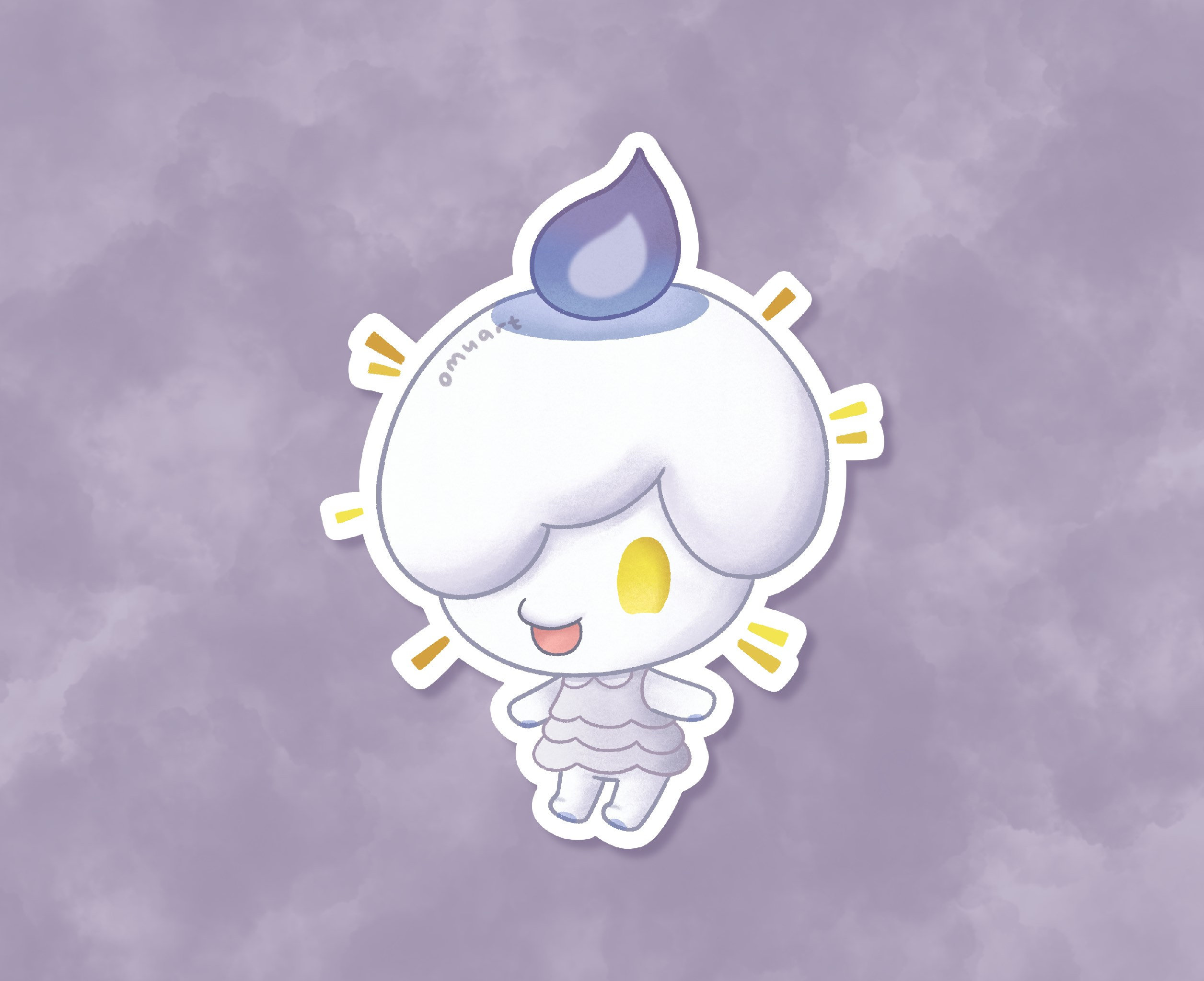 Cute Litwick Animal Crossing Pokemon Sticker Matte Vinyl - Etsy