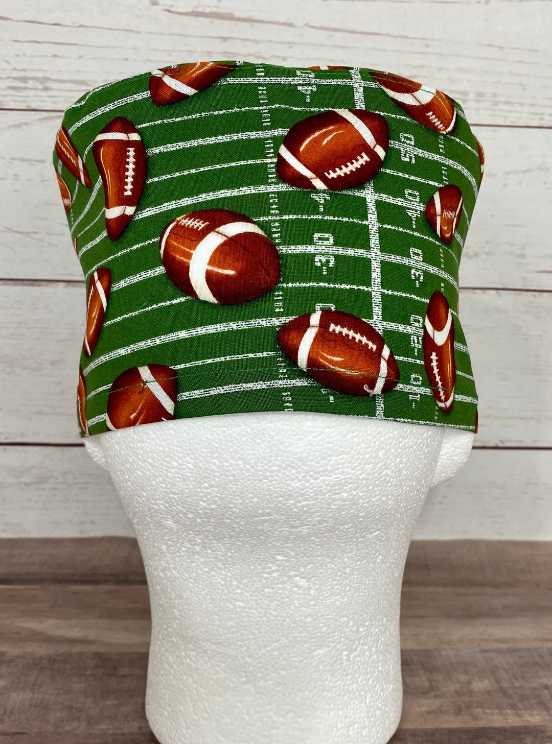 Game Day Football Field Sports Tie Back Medical Scrub Cap - Etsy