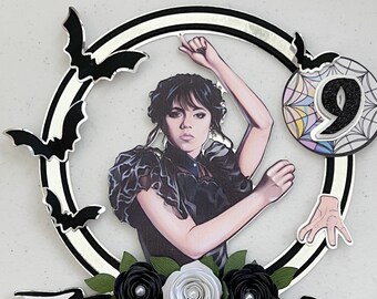 Wednesday Addams Cake Topper Set - Etsy