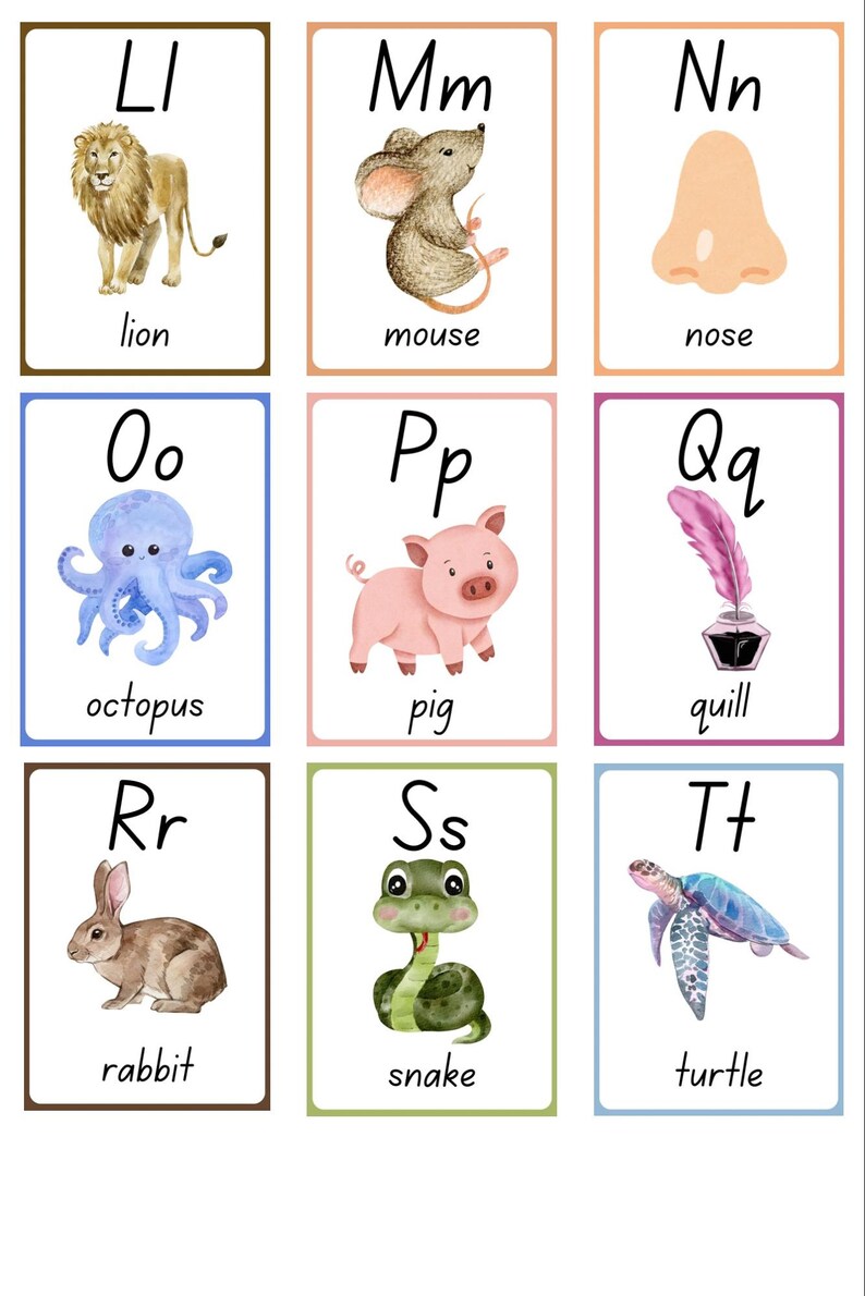 Alphabet Posters - Watercolour - Etsy