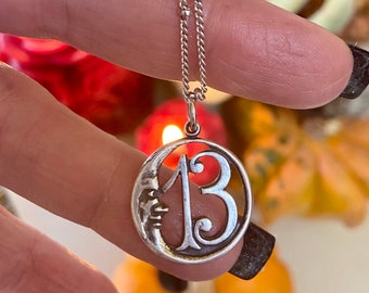 Number 13 Necklace | Etsy