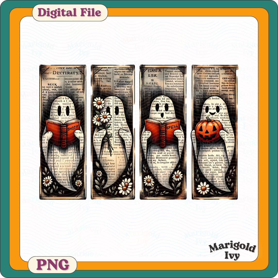 Vintage Ghost Halloween Newspaper Png Shirt Design Witch Fall Pumpkin ...