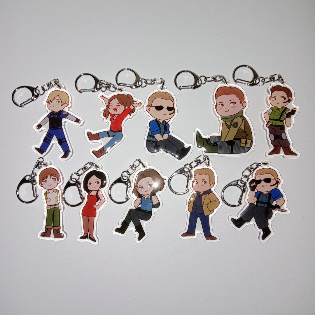 Resident Evil Chibi Keychains | Claire Redfield, Ada Wong, and More ...