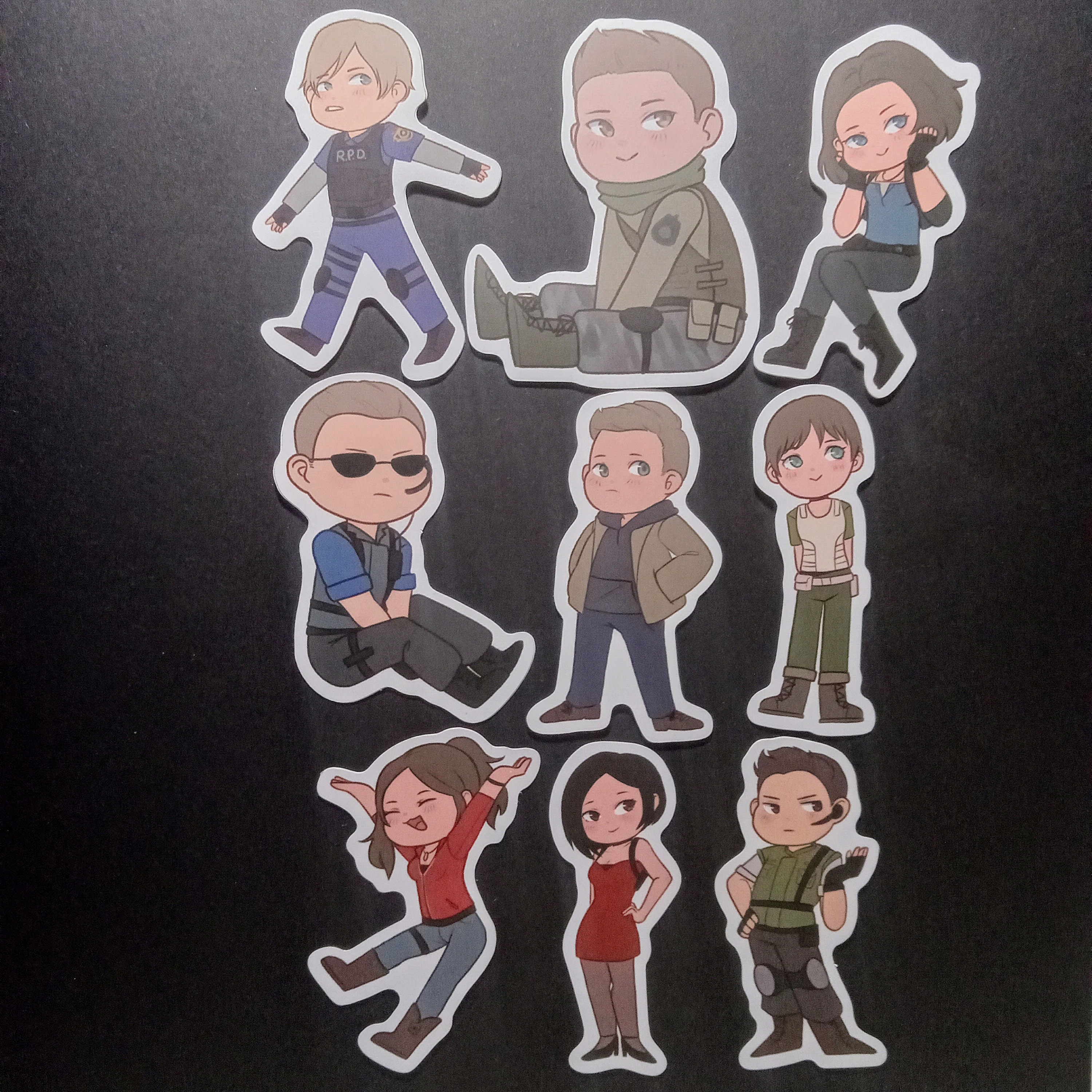 Resident Evil Stickers Leon S Kennedy, Chris Redfield, and More 2.5 ...