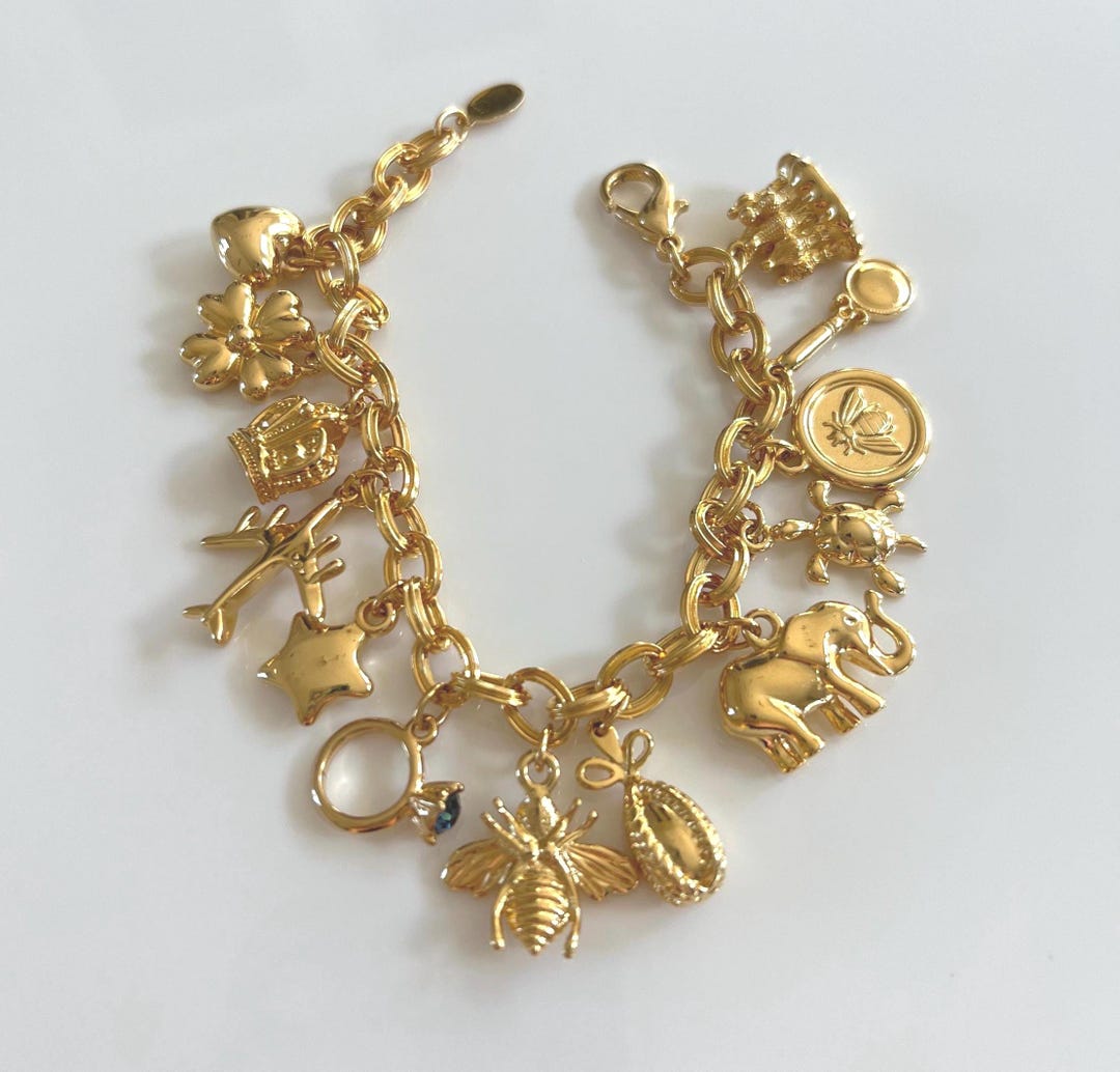 Joan Rivers My Favorite Things Gold Plated Chain Link Charm Bracelet ...
