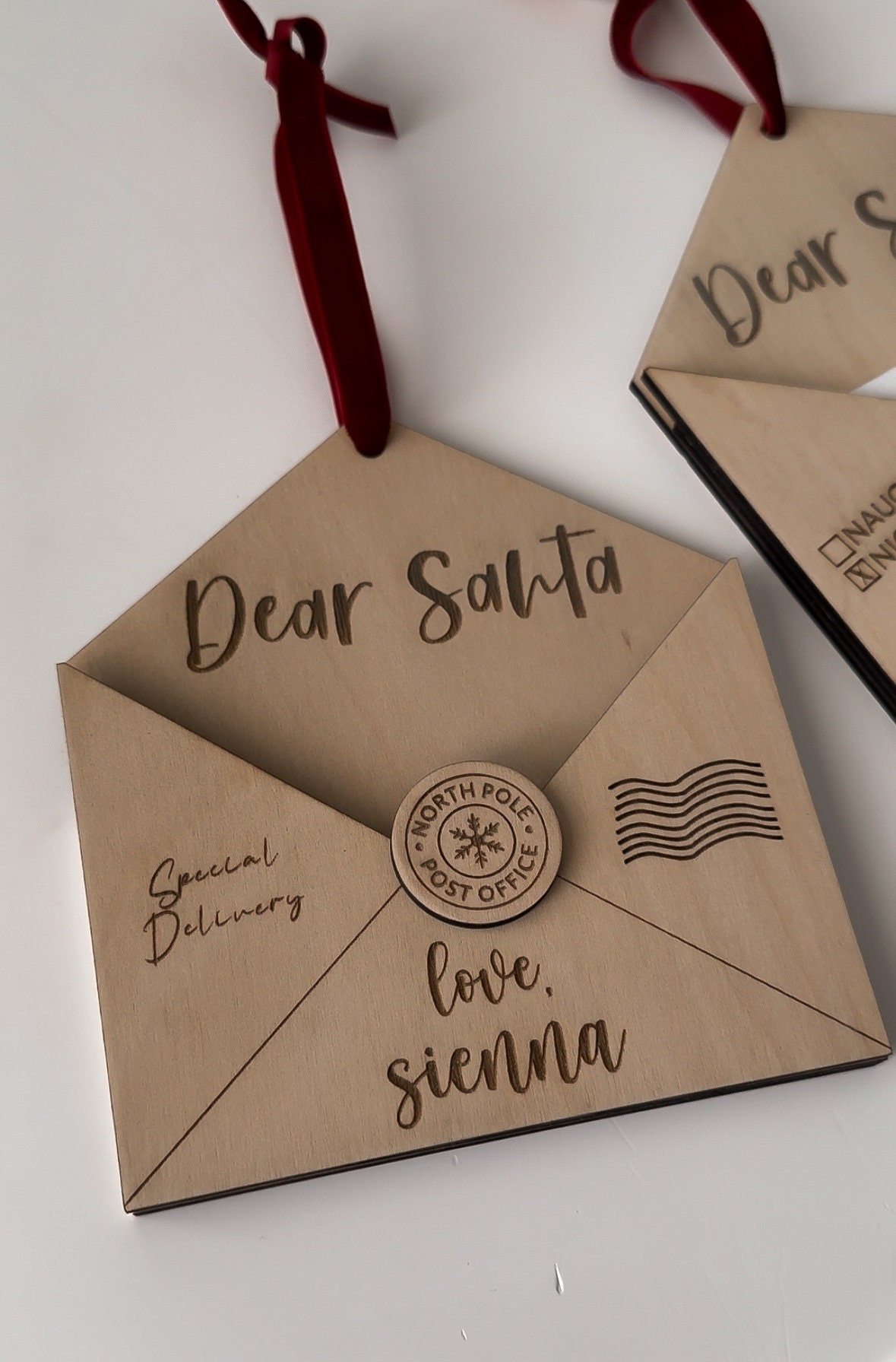 Santa Letter/wood Envelope/north Pole Express/wood Envelope Santa ...