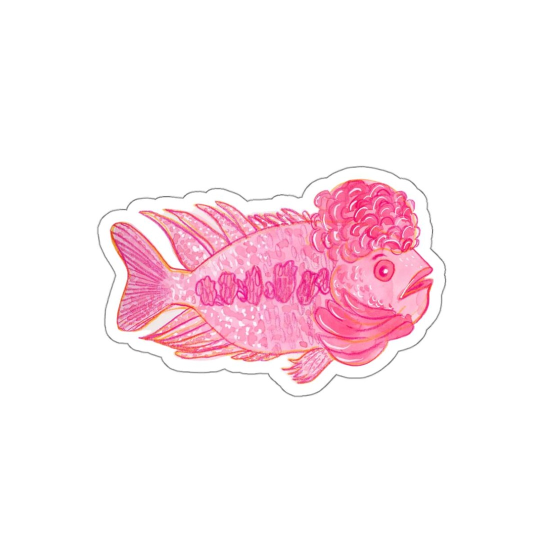 Flowerhorn Fish Waterproof Sticker - Etsy