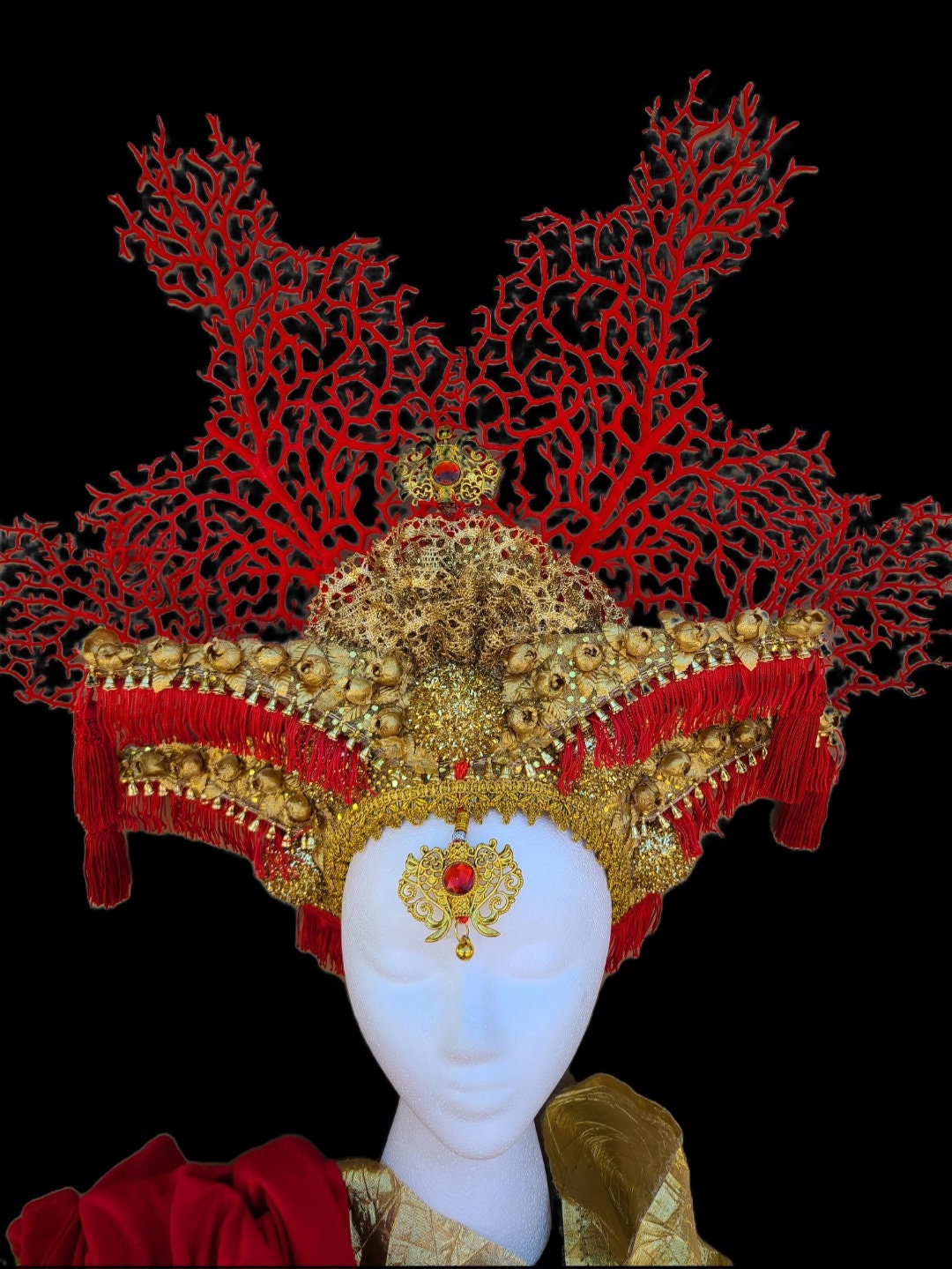 Asian Style Headdress, Asian Crown, Chineese New Year Crown ...
