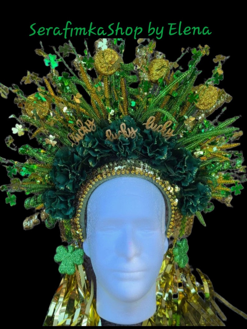 Shamrock Headdress, Irish Clover Crown, St. Patrick's Day Party - Etsy