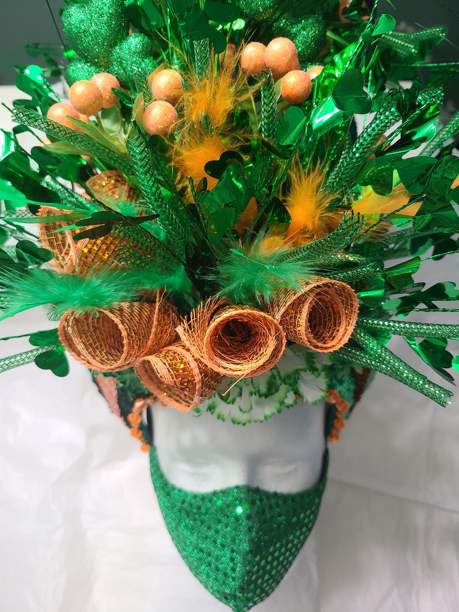St Patrick's Crown, Shamrock Headdress, Green Clover Crown, Lucky Crown ...