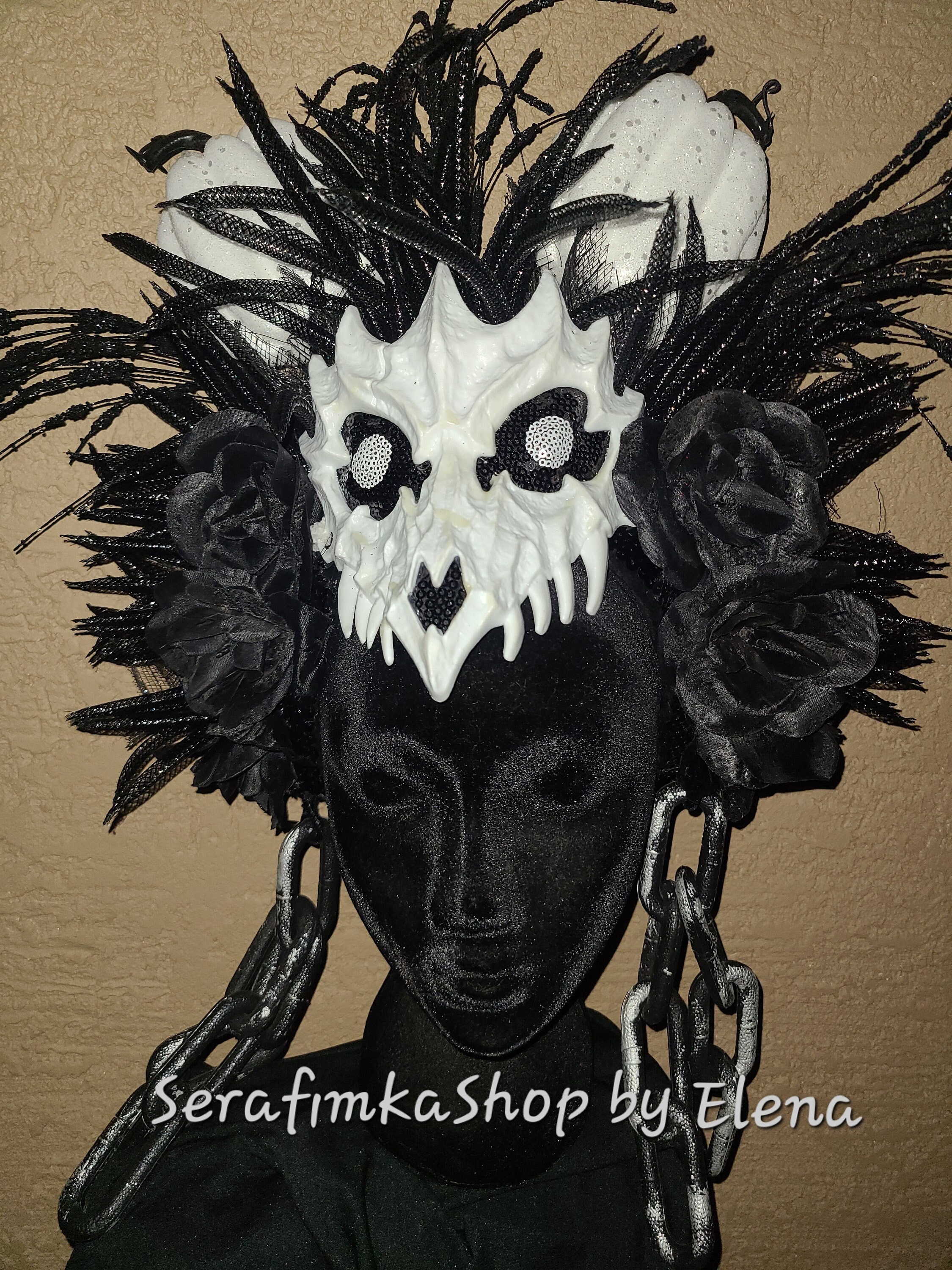 Burning Man Hat, White Ram Headdress, Ghost Crown, Pampkin Crown, Skull ...