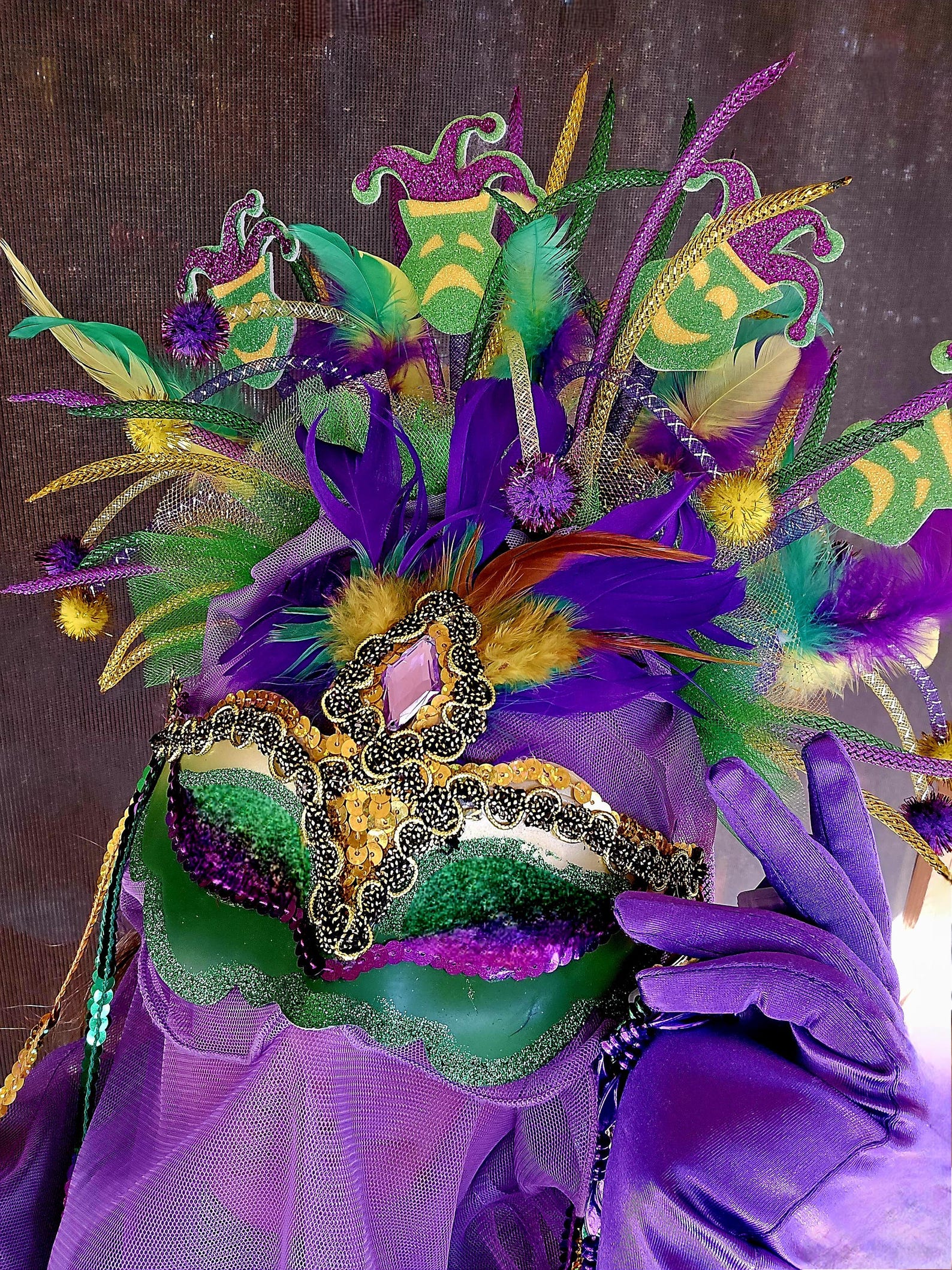 Mardi Gras Headband, Halloween Head Decoration, Pom-pom Headband, Joker ...