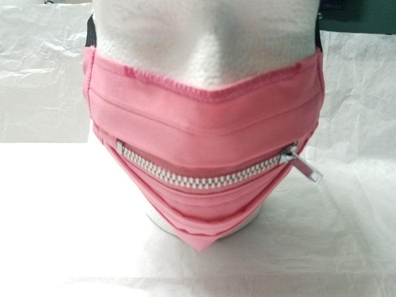 Zipper Face Mask, Washable Cotton, Adult Size - Etsy