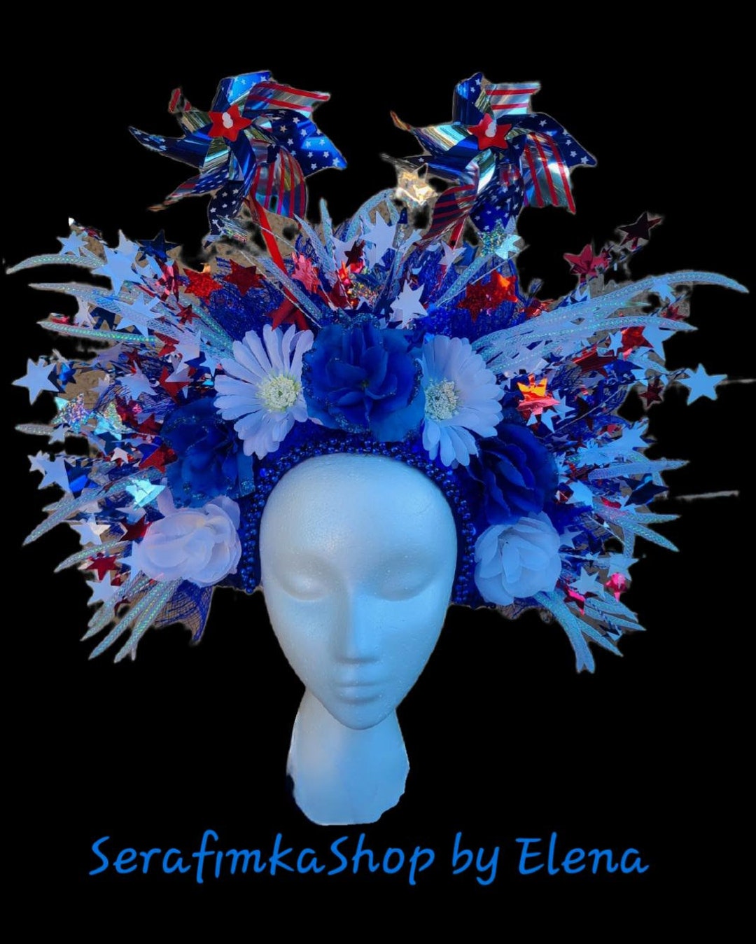 USA Headdress, 4th of July Crown, Independence Day Headpiece, Memorial ...