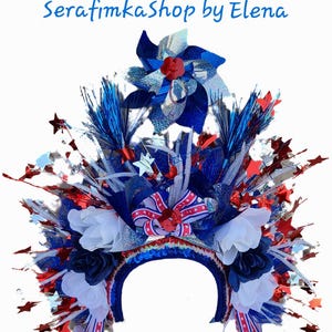 USA Crown, 4th of July Headdress, Independence Crown, Patriot Headband ...