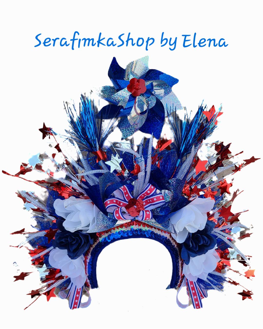 USA Crown, 4th of July Headdress, Independence Day Crown, Celebration ...