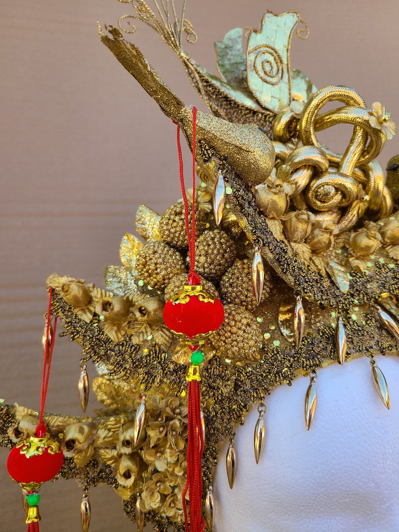Asian Fantasy Crown, Asian Queen Crown, Asian Headdress, Multicultural ...
