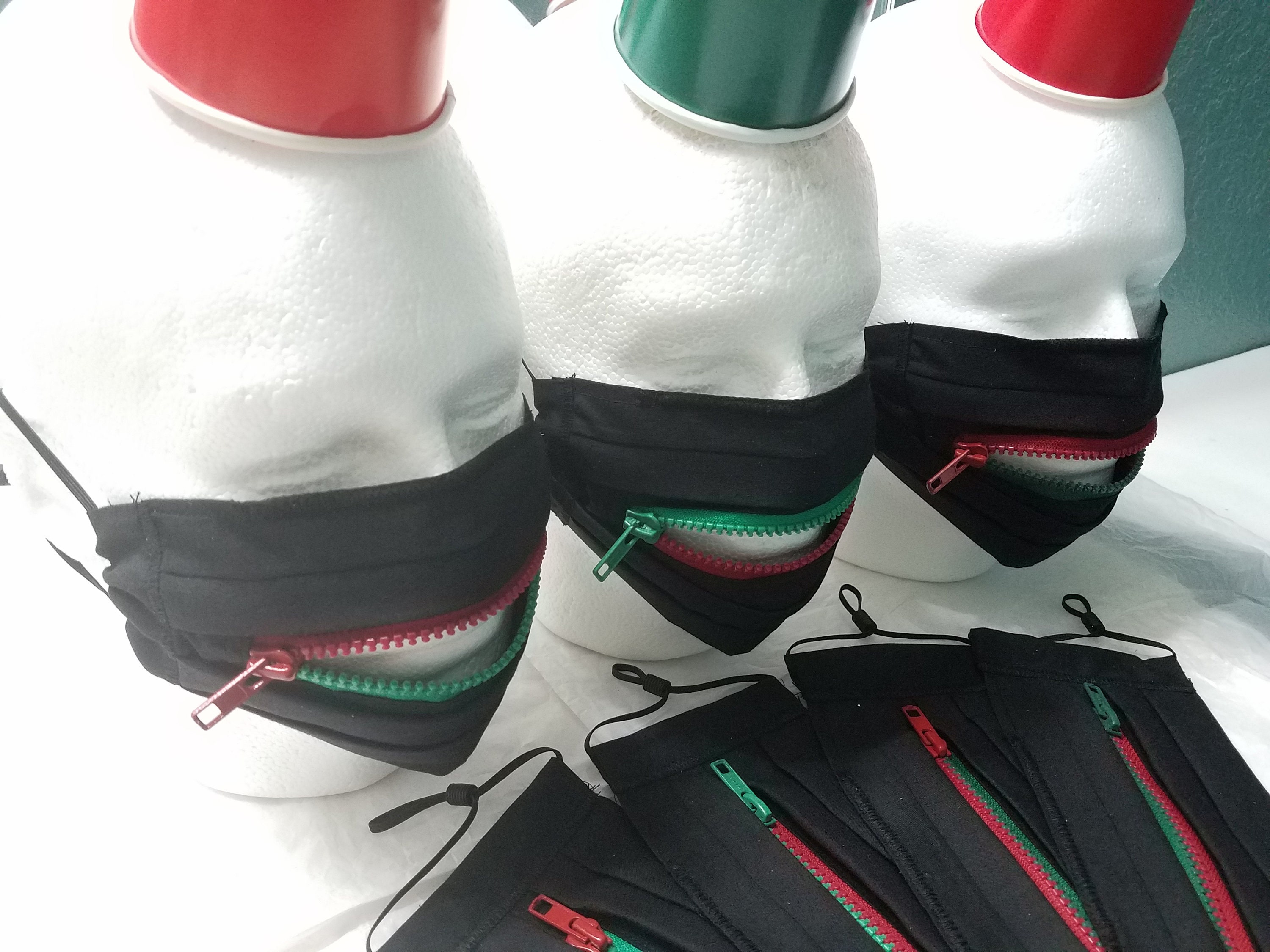 Zipper Face Mask, Fun Zipits, Cotton, Adult, Washable Reusable, Travel ...