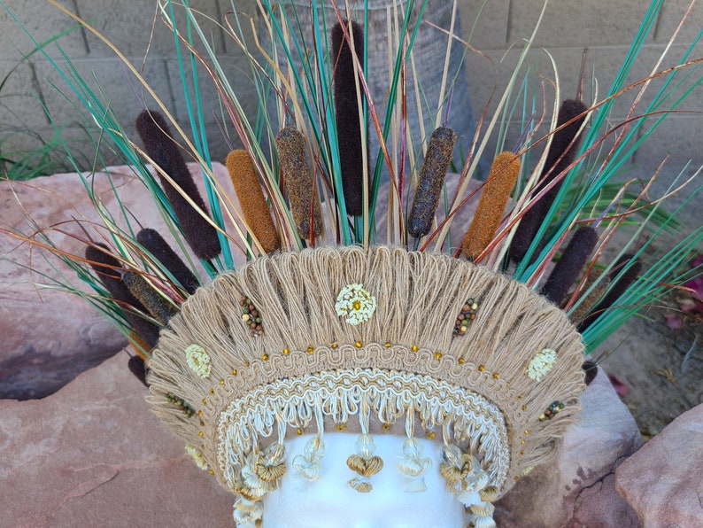 Harvest Headdress Autumn Crown Swamp Queen Scarecrow - Etsy