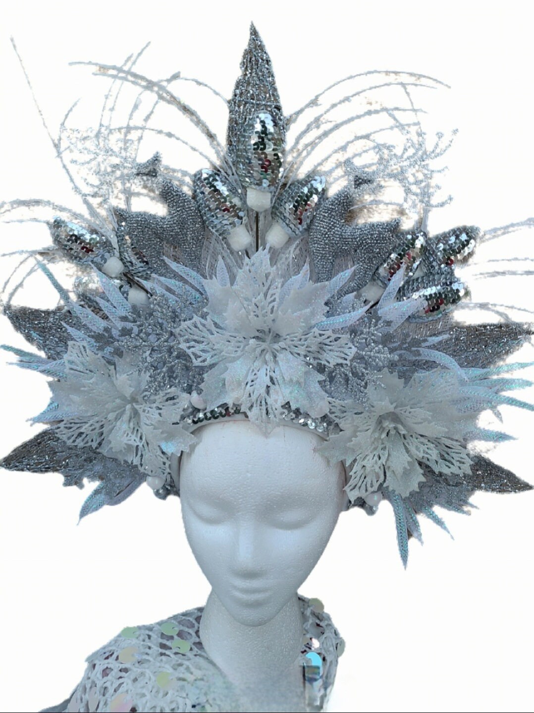 Snowflake Headdress, Winter Queen Crown, New Year Headdress, Корона ...
