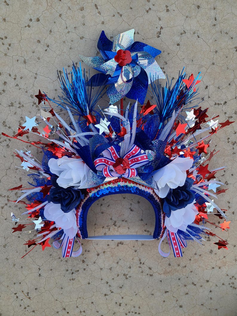 USA Crown, 4th of July Headdress, Independence Crown, Patriot Headband ...