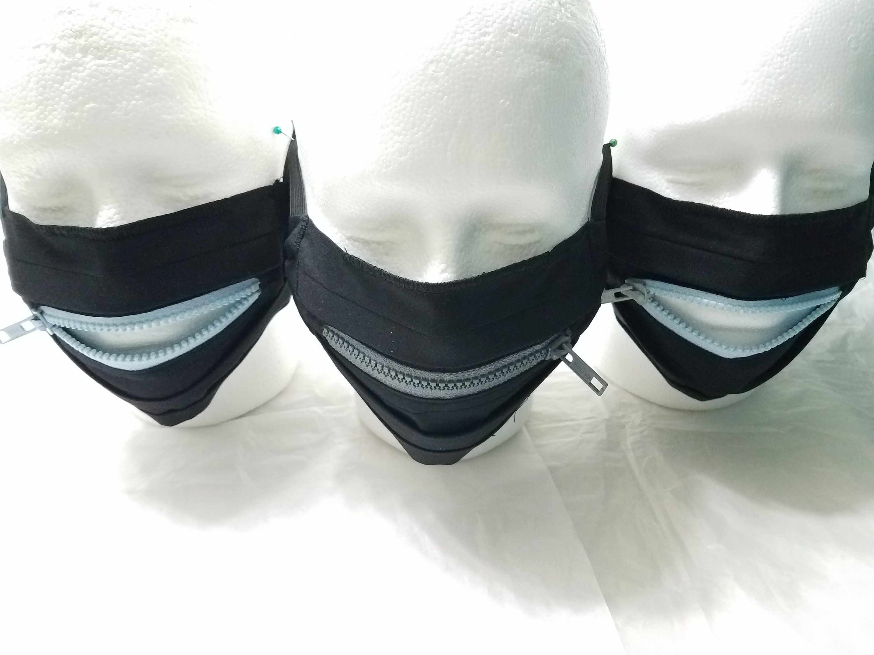 Zipper Face Mask, Fun Zipits, Cotton, Adult, Washable Reusable, Travel ...