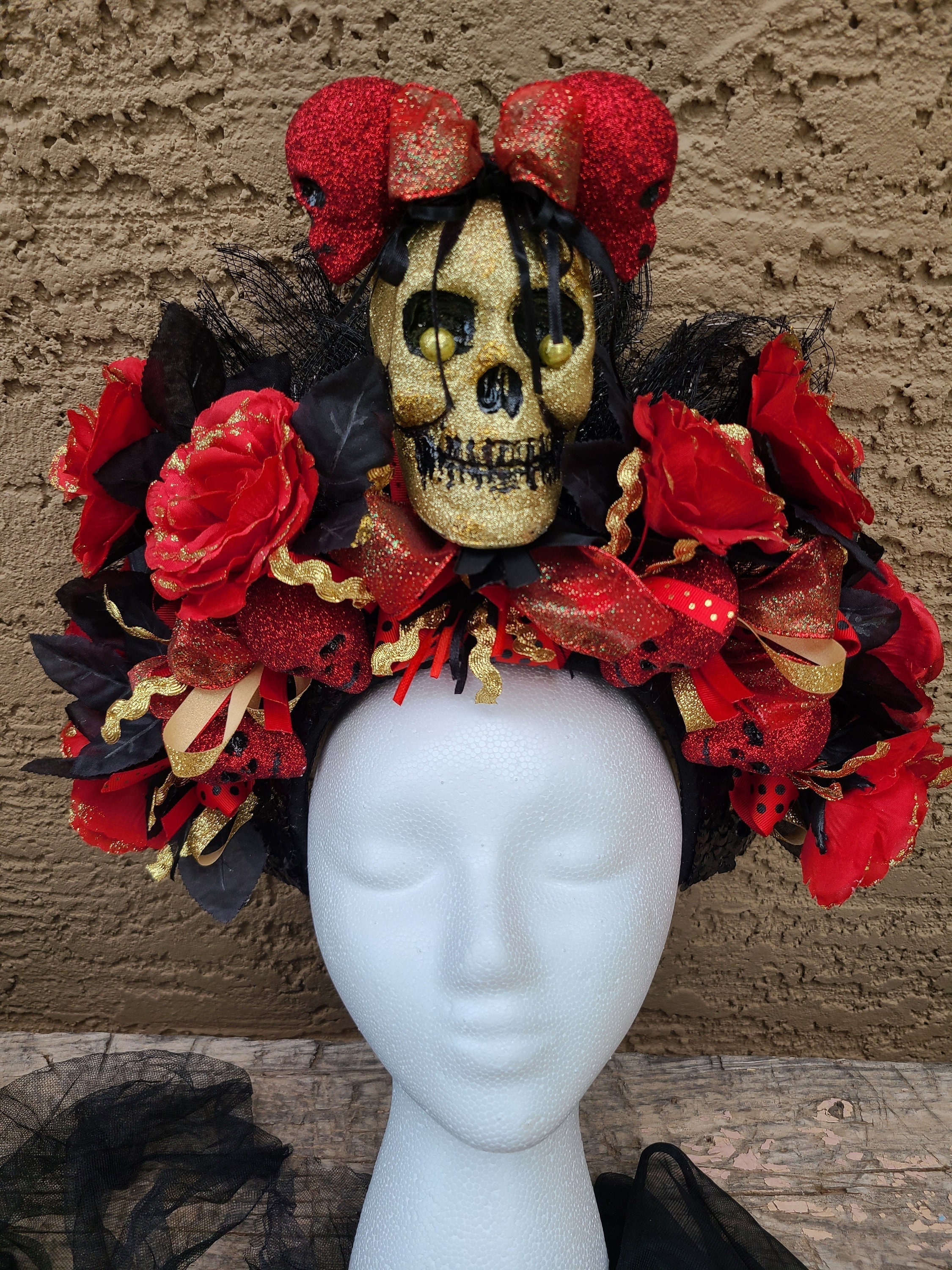 Halloween Skull Headdress, Minnie Mouse Halloween Crown, Day of the ...