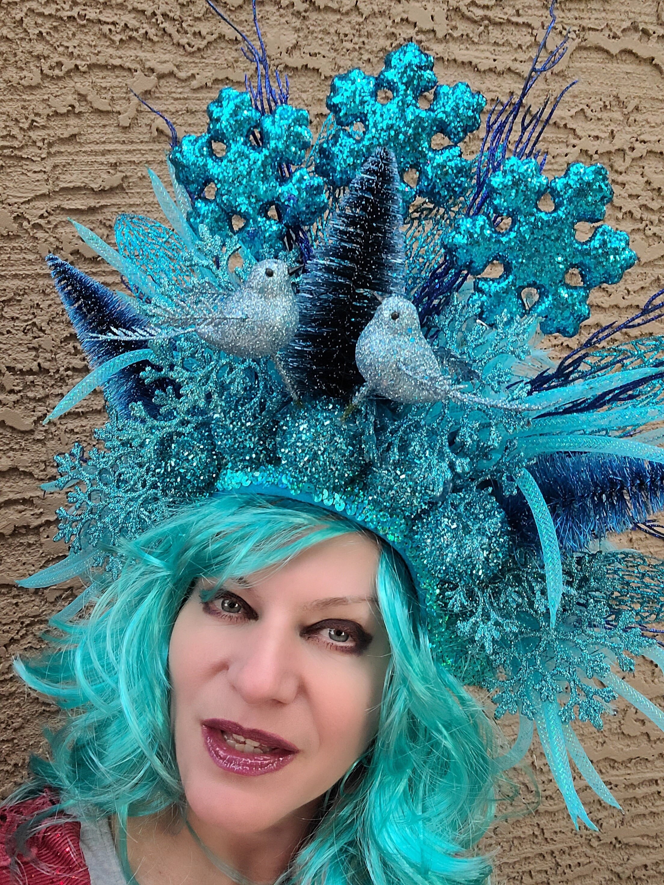 Snowflake Headdress, Ugly Sweater Crown, Christmas Headdress, New Year ...
