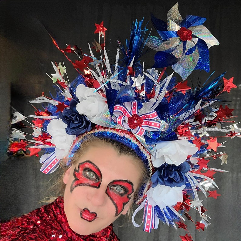 USA Crown, 4th of July Headdress, Independence Day Crown, Celebration ...