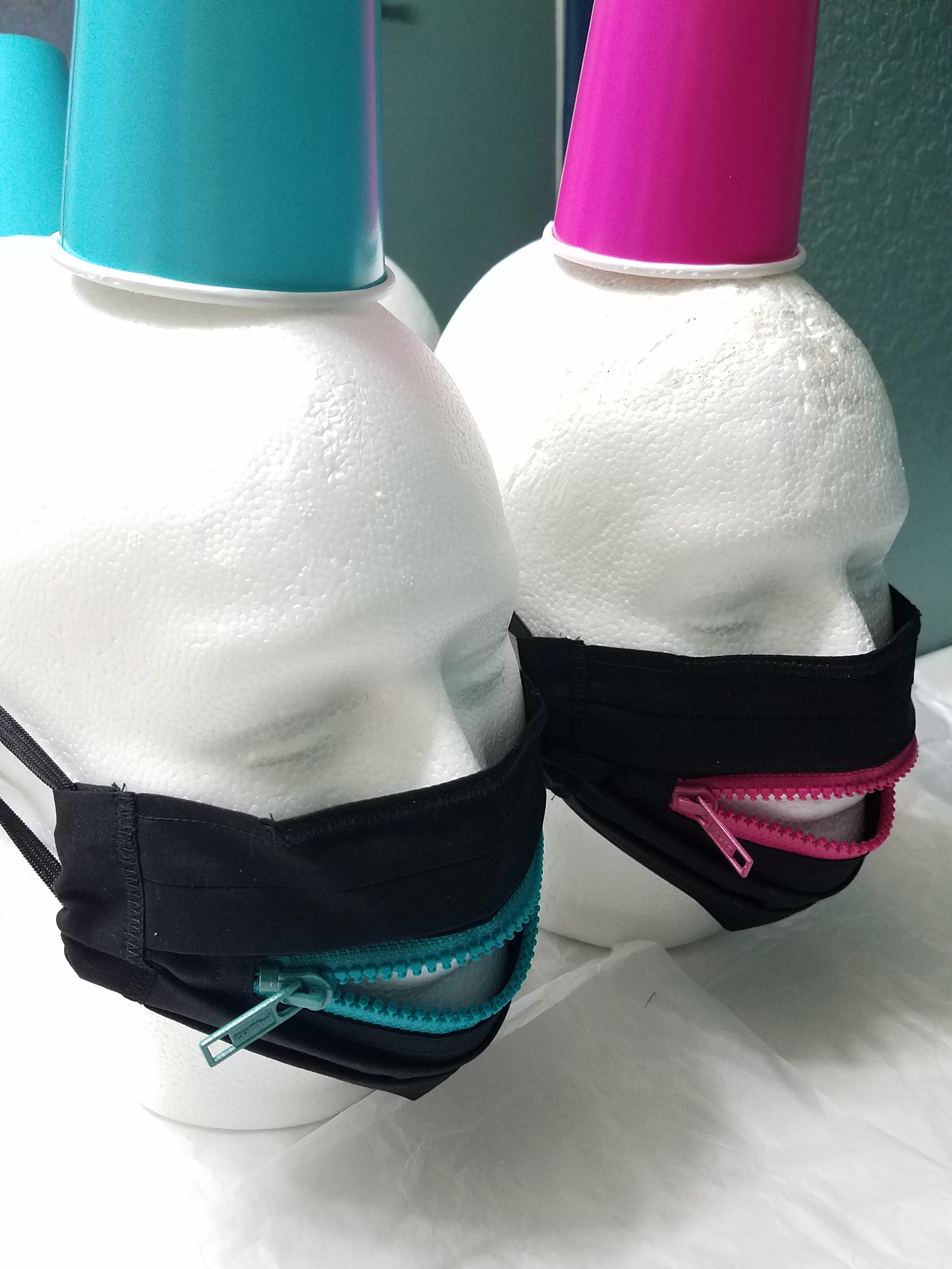 Zipper Face Mask, Fun Zipits, Cotton, Adult, Washable Reusable, Travel ...