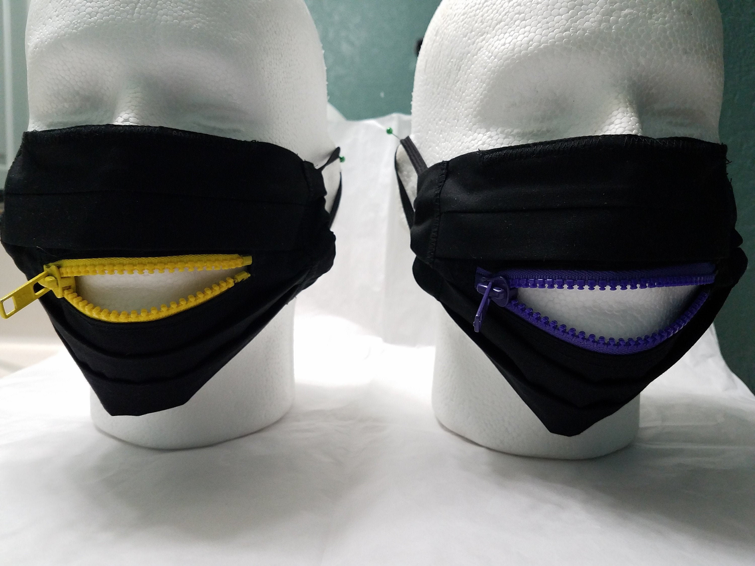 Zipper Face Mask, Fun Zipits, Cotton, Adult, Washable Reusable, Travel ...