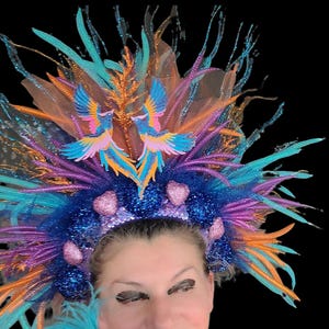 Mardi Gras Headdress, Phoenix Headdress, Rebirth Crown, Firebird ...