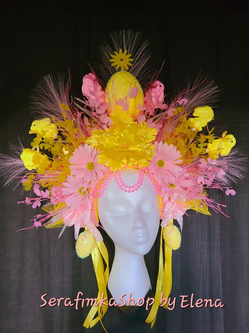 Easter Headdress, Spring Headpiece, Bunny Headdress, Egg Hunt Crown - Etsy