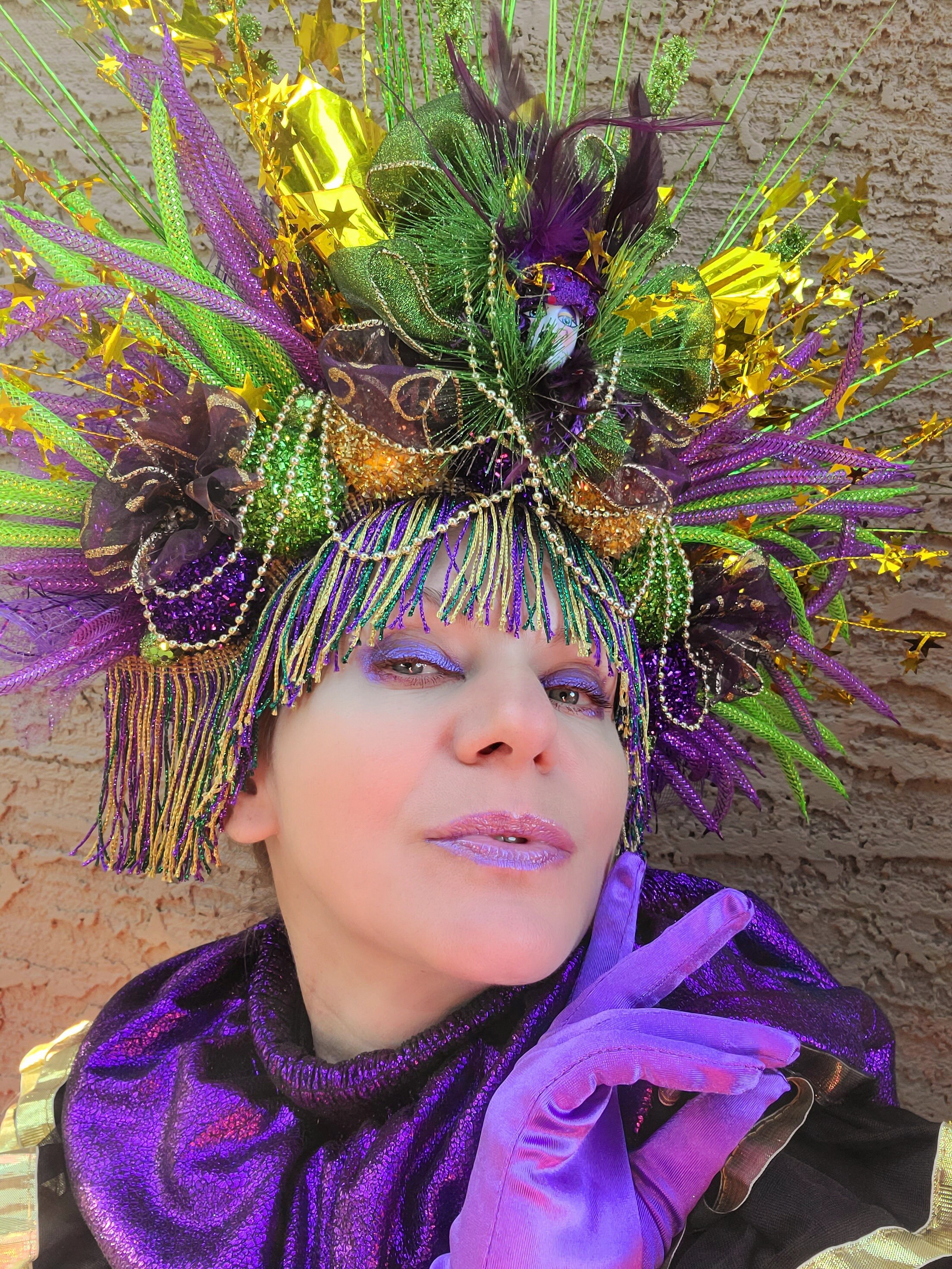 Mardi Gras Headpiece, New Orleans Crown, Fat Tuesday Crown, Carnival ...
