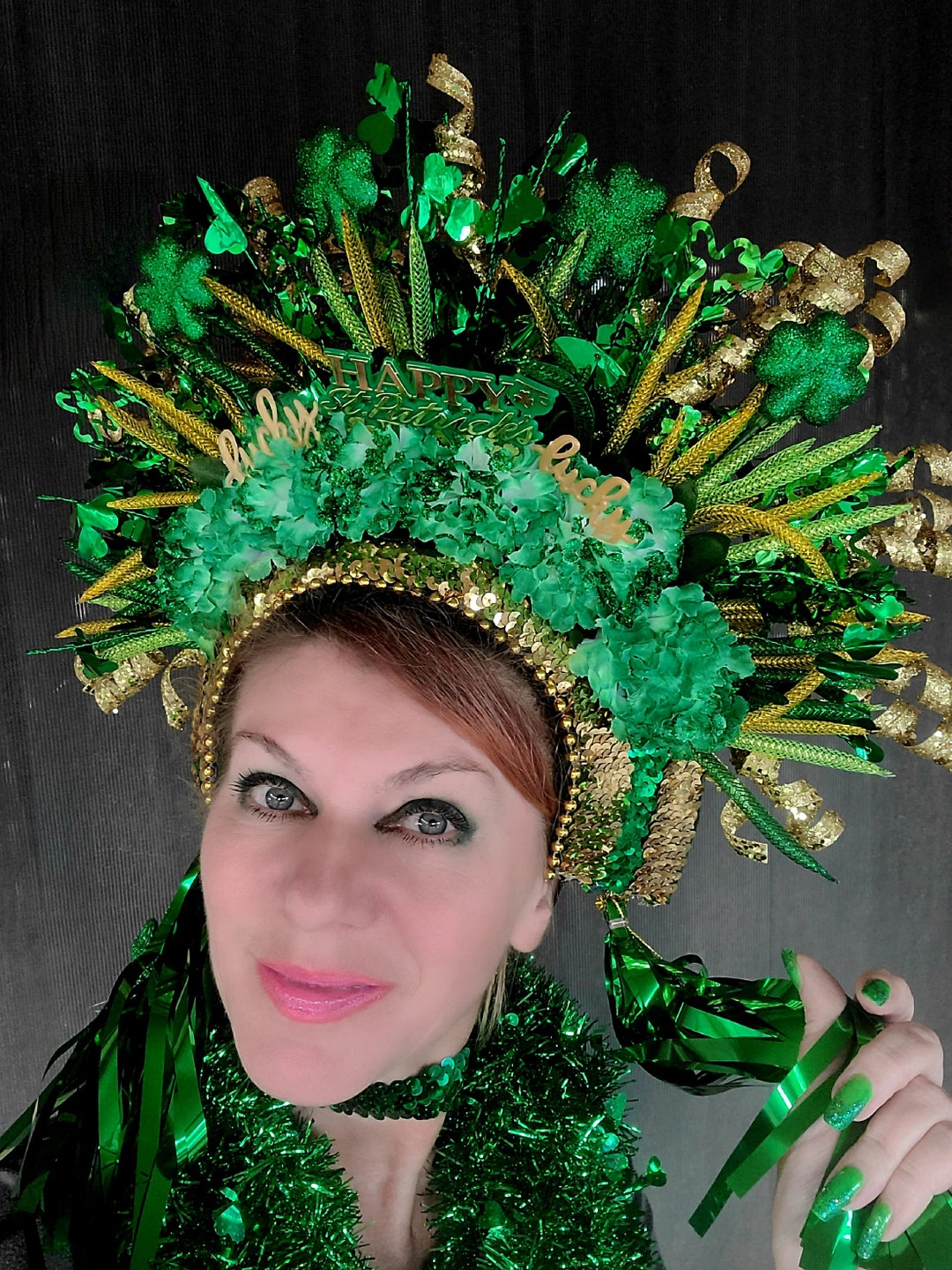 Shamrock Headdress, Irish Clover Crown, St. Patrick's Day Party - Etsy