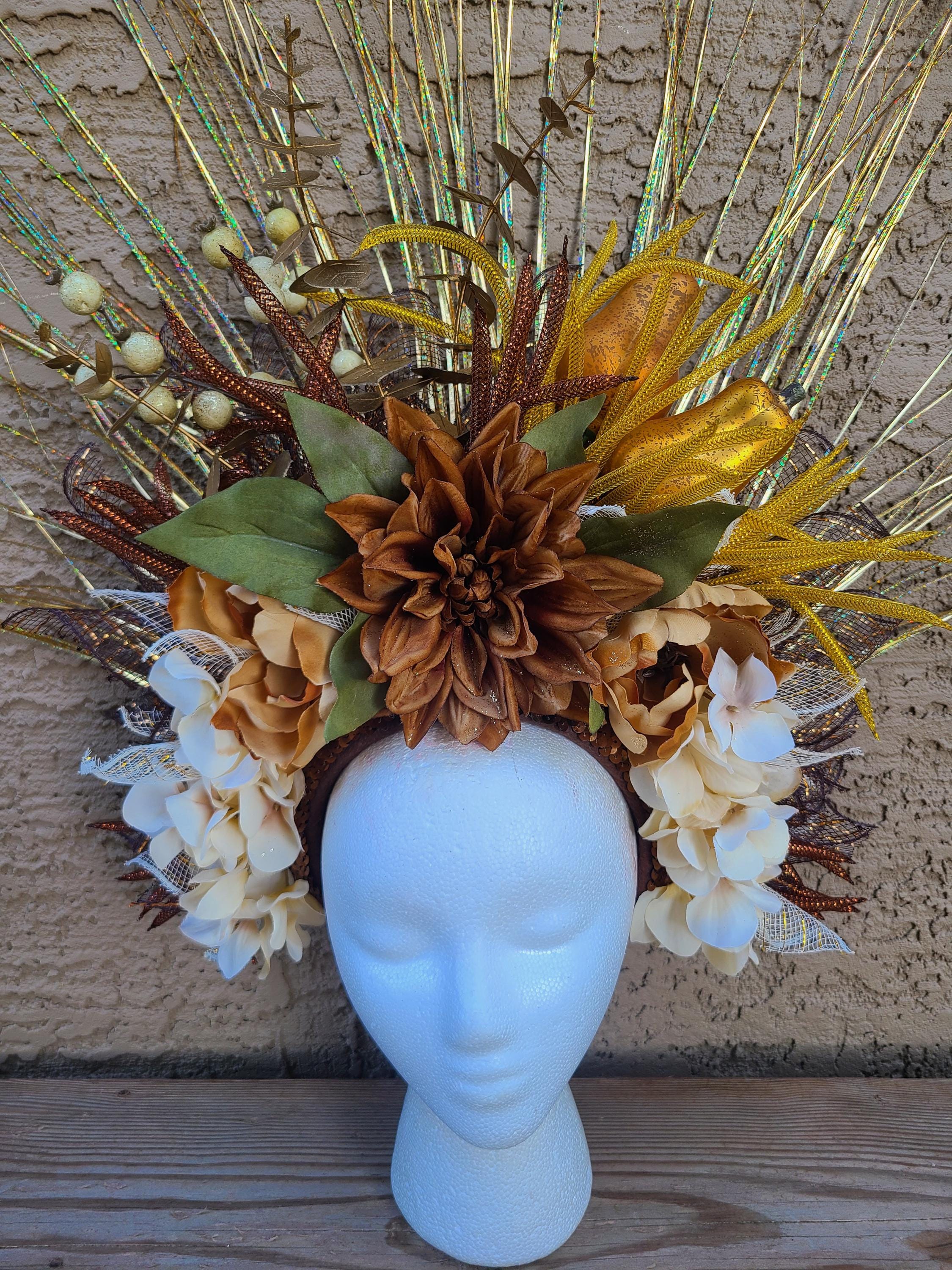 Mother Nature Crown. Fall Headdress, Autumn Crown, Harvest Headdress ...