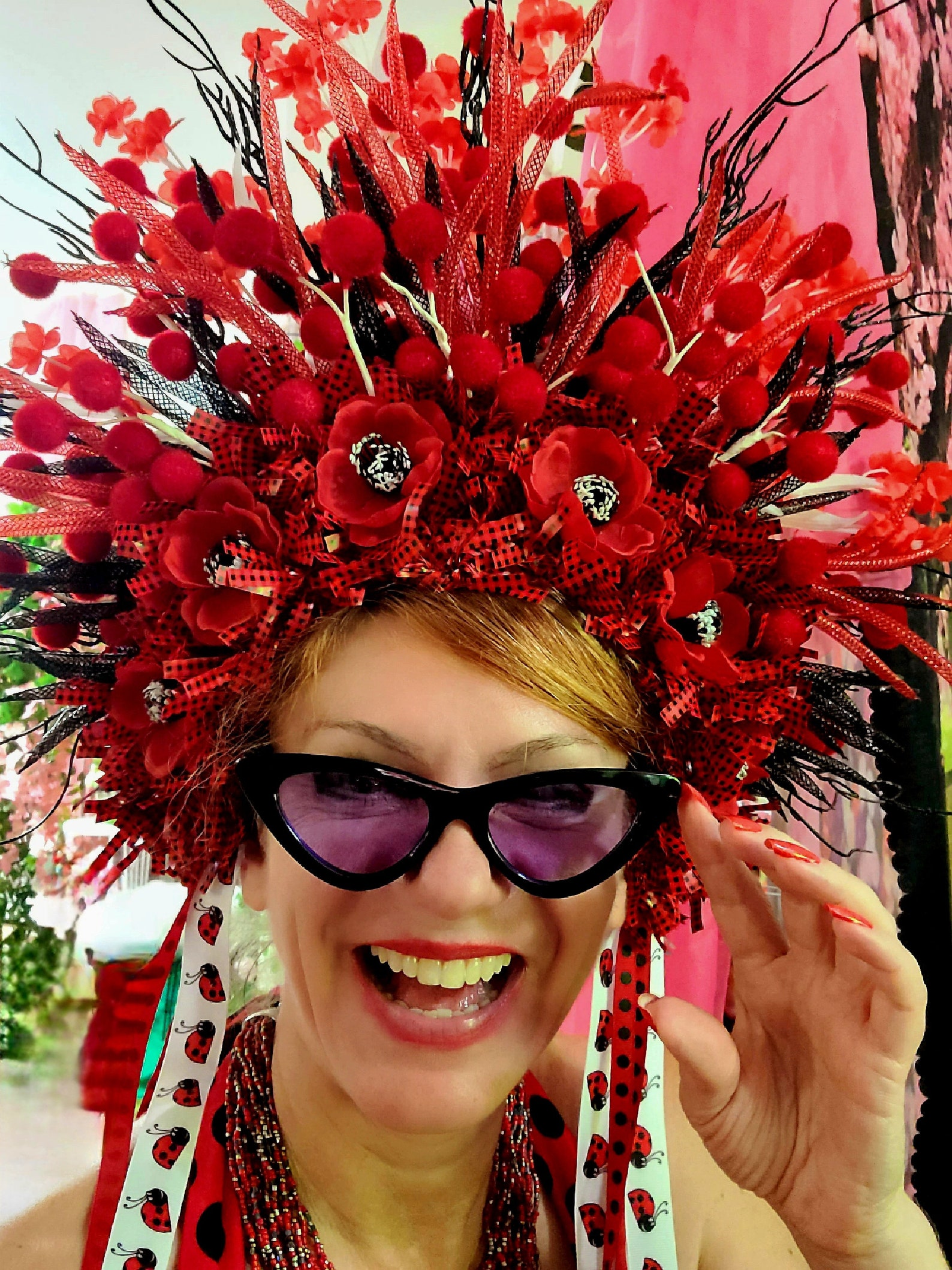 Polka Dot Headdress Lady Bug Crown Retro Crown 50s - Etsy