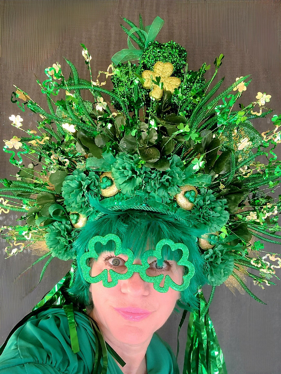 St Patrick Headdress, Irish Headpiece, Shamrock Leaf Crown, Lucky Crown ...