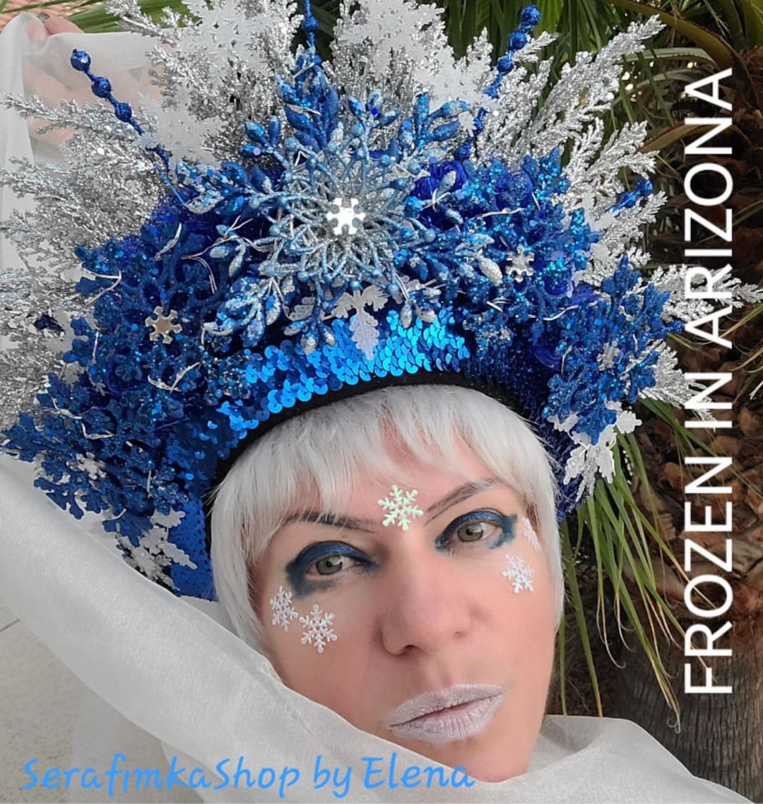 Made to Order Crown, Snowflake Crown, Poinsettia Headpiece, Ugly ...