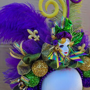 Mardi Gras Headdress, Mardi Gras Crown, Fat Tuesday Headdress, New ...