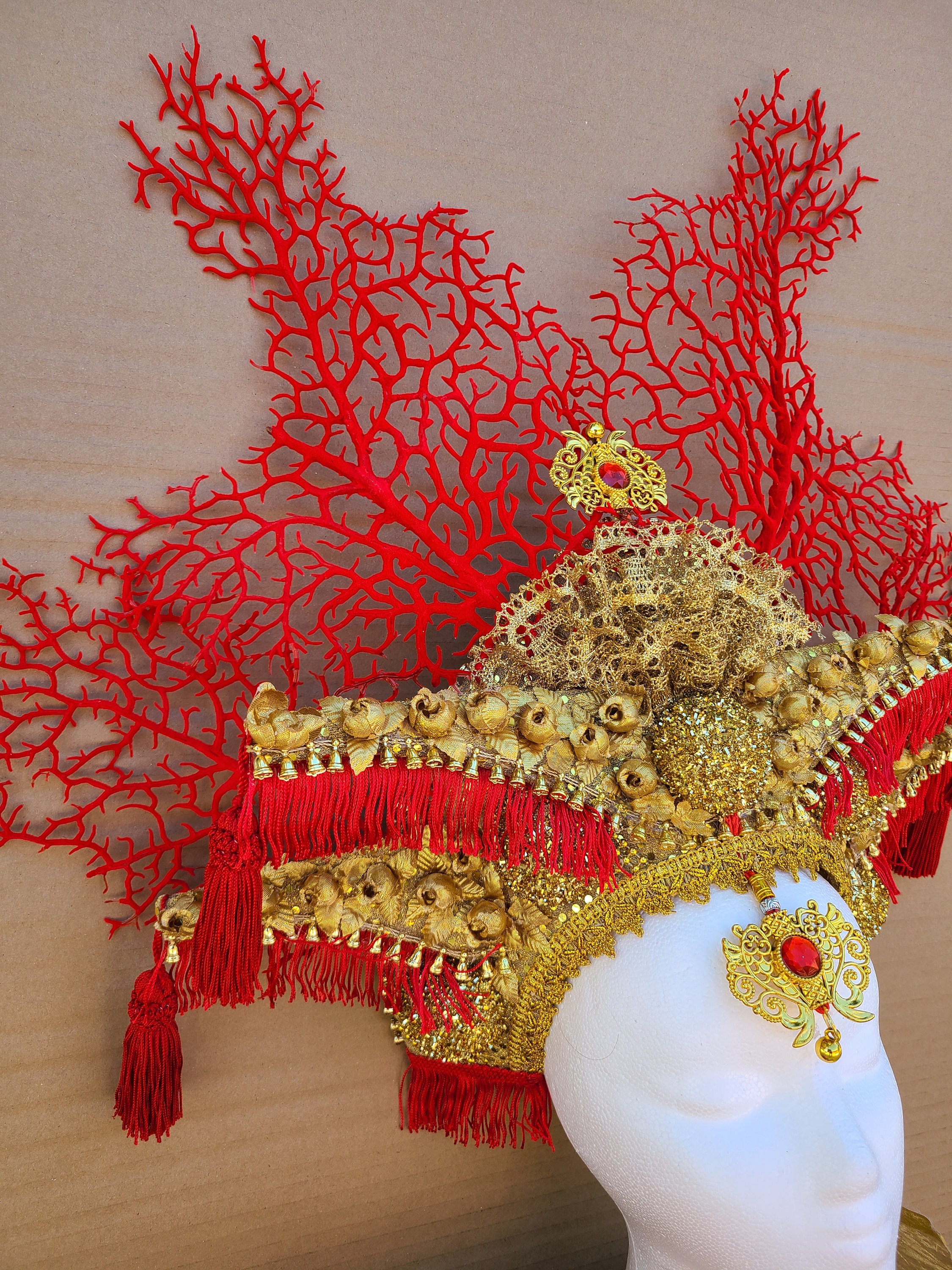 Asian Style Headdress, Asian Crown, Chineese New Year Crown ...