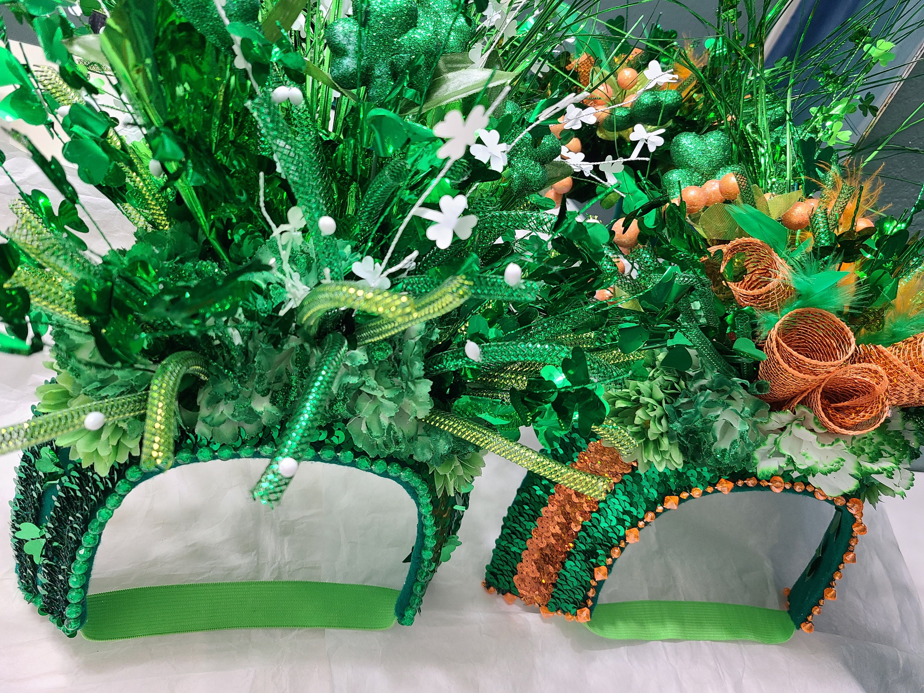 St Patrick's Crown, Shamrock Headdress, Green Clover Crown, Lucky Crown ...