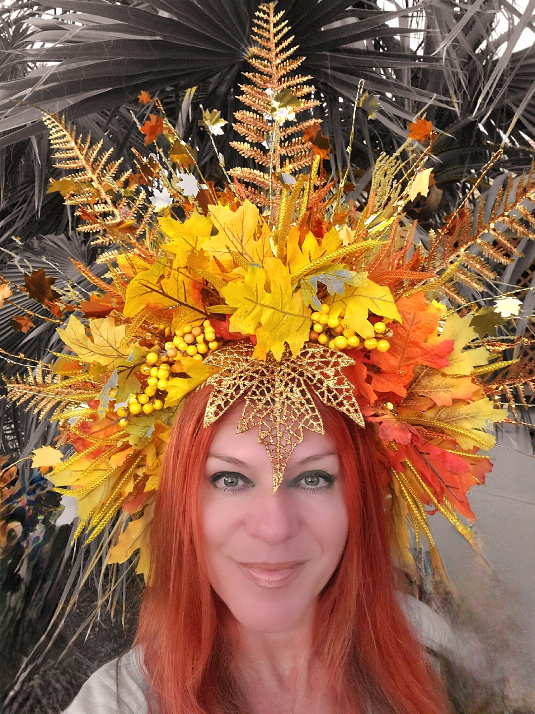 Autumn Headdress, Thanksgiving Crown, Fall Crown, Catrina Headdress ...
