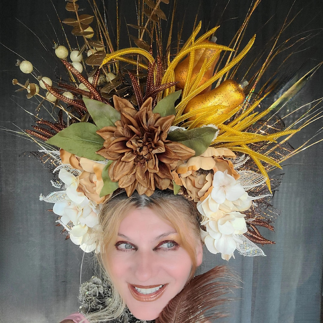 Mother Nature Crown. Fall Headdress, Autumn Crown, Harvest Headdress ...