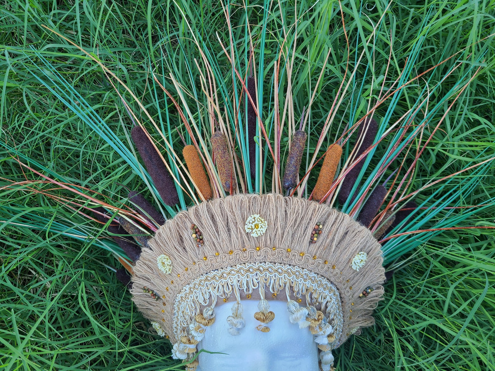 Harvest Headdress Autumn Crown Swamp Queen Scarecrow - Etsy