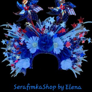 USA Headdress, 4th of July Crown, Independence Day Headpiece, Memorial ...