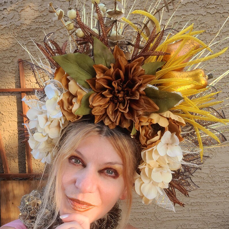 Mother Nature Crown. Fall Headdress, Autumn Crown, Harvest Headdress ...